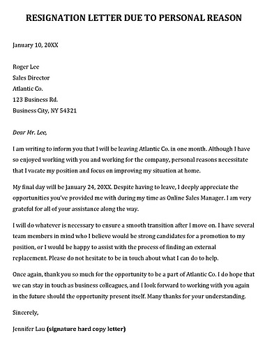 Letter of Intent to Resign (Samples & Templates)