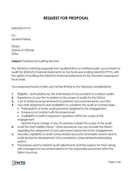 Free Request for Information (RFI) Templates - Excel, Word