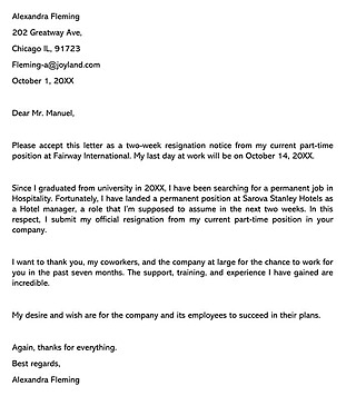 How to Write a Two Weeks Notice (Sample Letters)