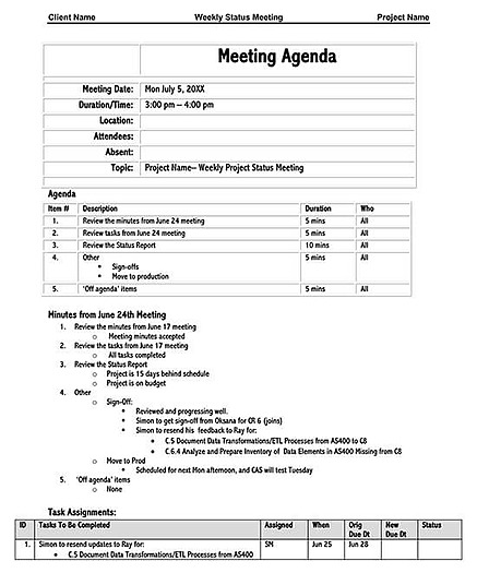 10 Free Meeting Agenda Templates in Word