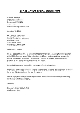 Letter of Intent to Resign (Samples & Templates)