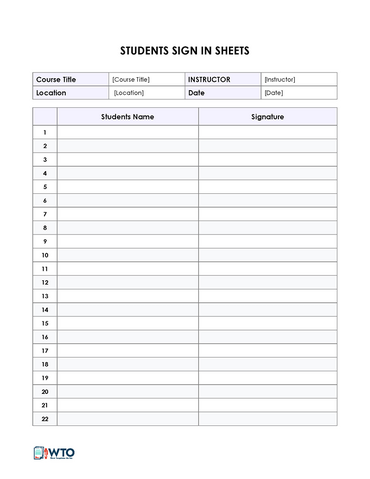 Sign-In Sheet: How to Make in Word (Free Templates)