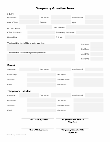 6 Free Temporary Guardianship Forms (Word, Google Docs)