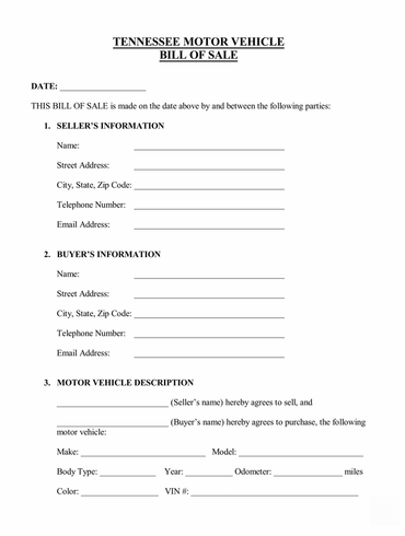 Free Michigan Vehicle Bill of Sale Form | Form TR-207