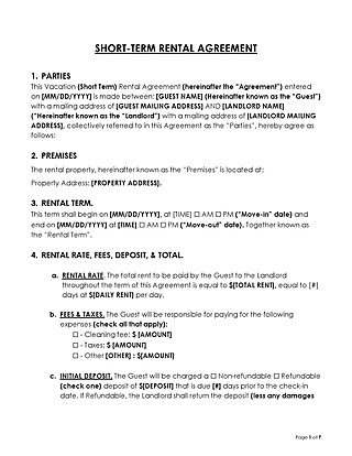 Free Party Rental Contract Templates - Editable