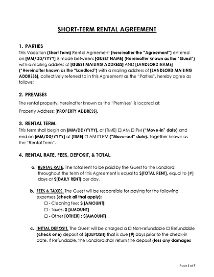 Free Party Rental Contract Templates - Editable
