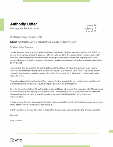 Sample Authorization Letters to Act on Behalf of a Company