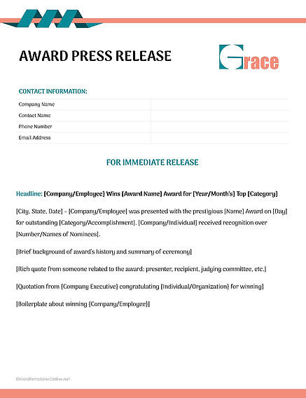 Free Press Release Templates (Editable) - Word, Google Docs