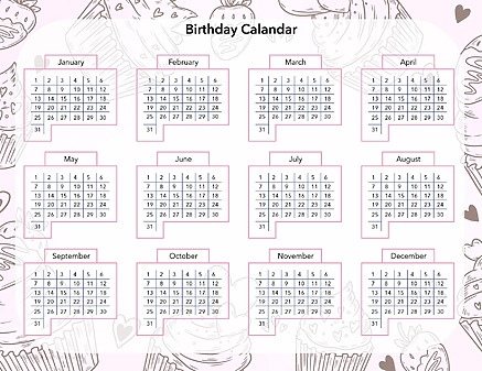 20 Free Birthday Calendar Templates (100% Editable)