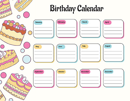 20 Free Birthday Calendar Templates (100% Editable)