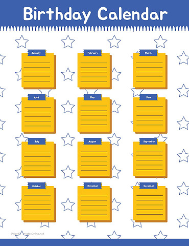 20 Free Birthday Calendar Templates (100% Editable)