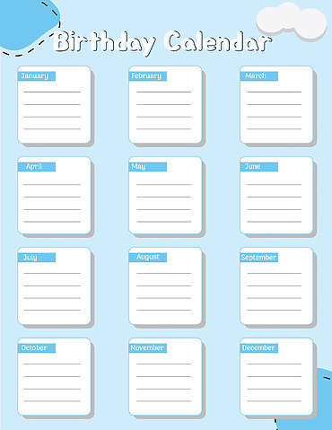 20 Free Birthday Calendar Templates (100% Editable)