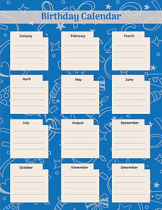 20 Free Birthday Calendar Templates (100% Editable)