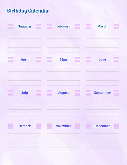 20 Free Birthday Calendar Templates (100% Editable)