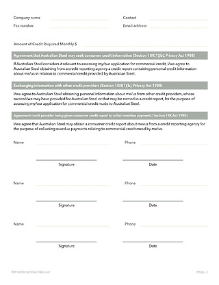 Free Credit Application Form Templates to Edit