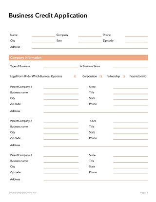Free Credit Application Form Templates to Edit