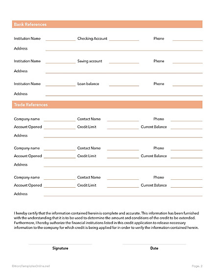 Free Credit Application Form Templates to Edit