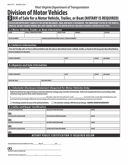 Free Michigan Vehicle Bill of Sale Form | Form TR-207