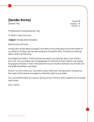 Free Friendly Letter Templates (How to Write)