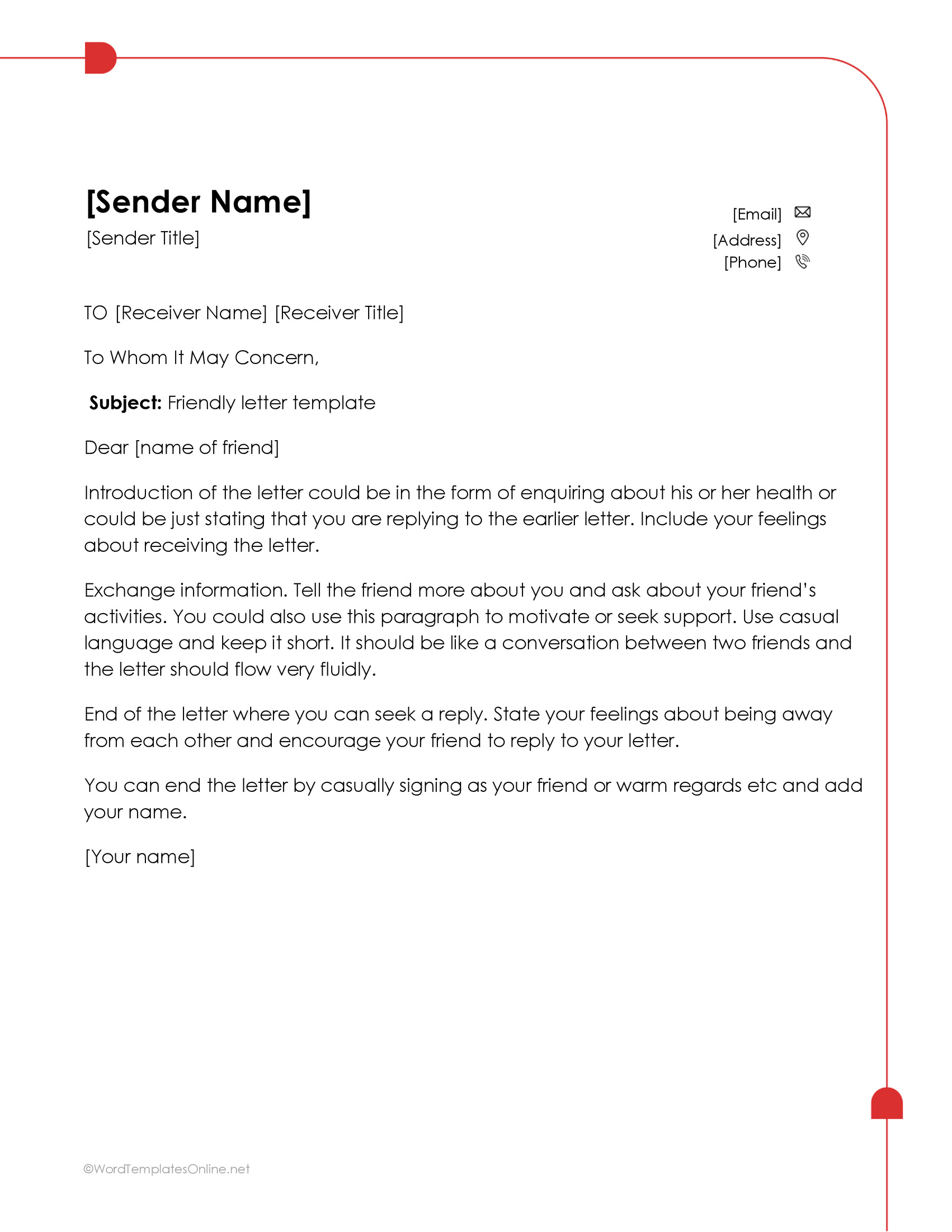 Free Friendly Letter Templates (How to Write)