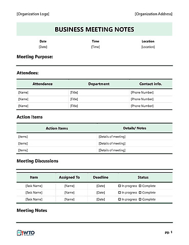 10 Free Meeting Agenda Templates in Word