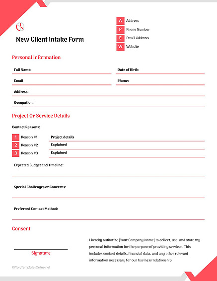 14 Free Client Intake Forms and Templates