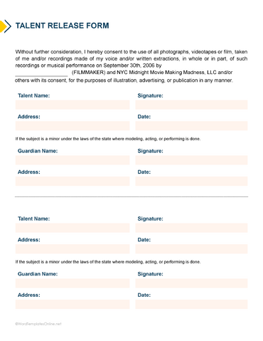 100s of Free Release Forms & Templates (Editable)