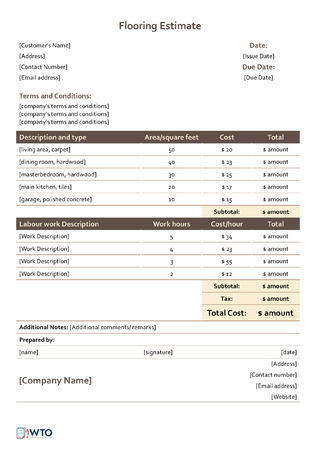 Free Bathroom Remodel Estimate Templates (Word, Excel)