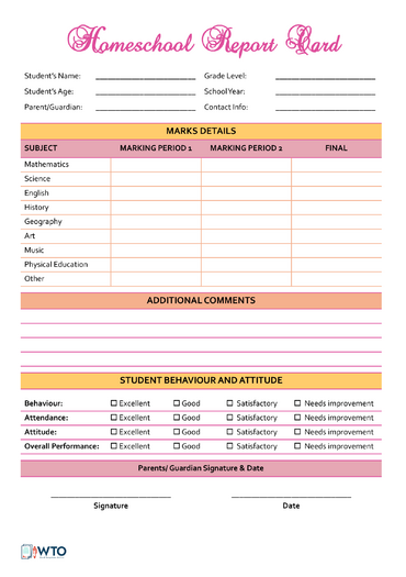 10 Free School Report Card Templates (Editable)