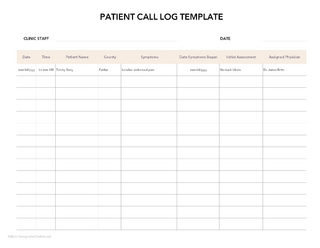 Free Call Log Templates for Excel, Google Sheets