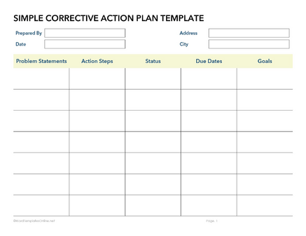 Free Corrective Action Plan Templates (Word, Google Docs)