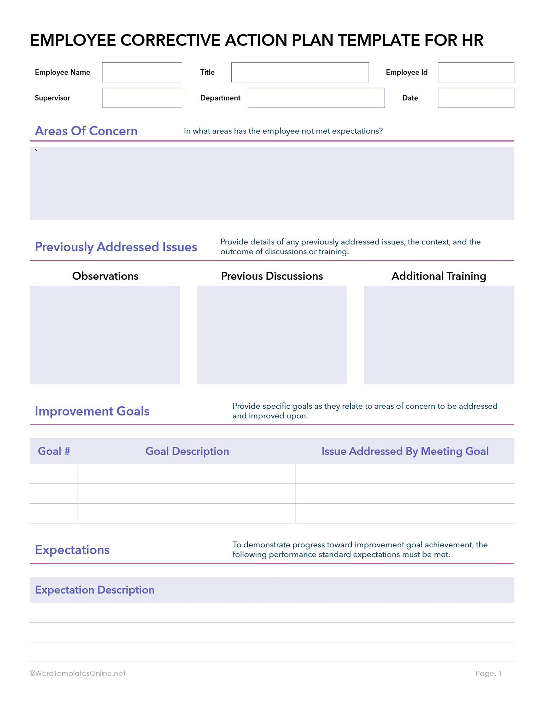 Free Corrective Action Plan Templates (Word, Google Docs)