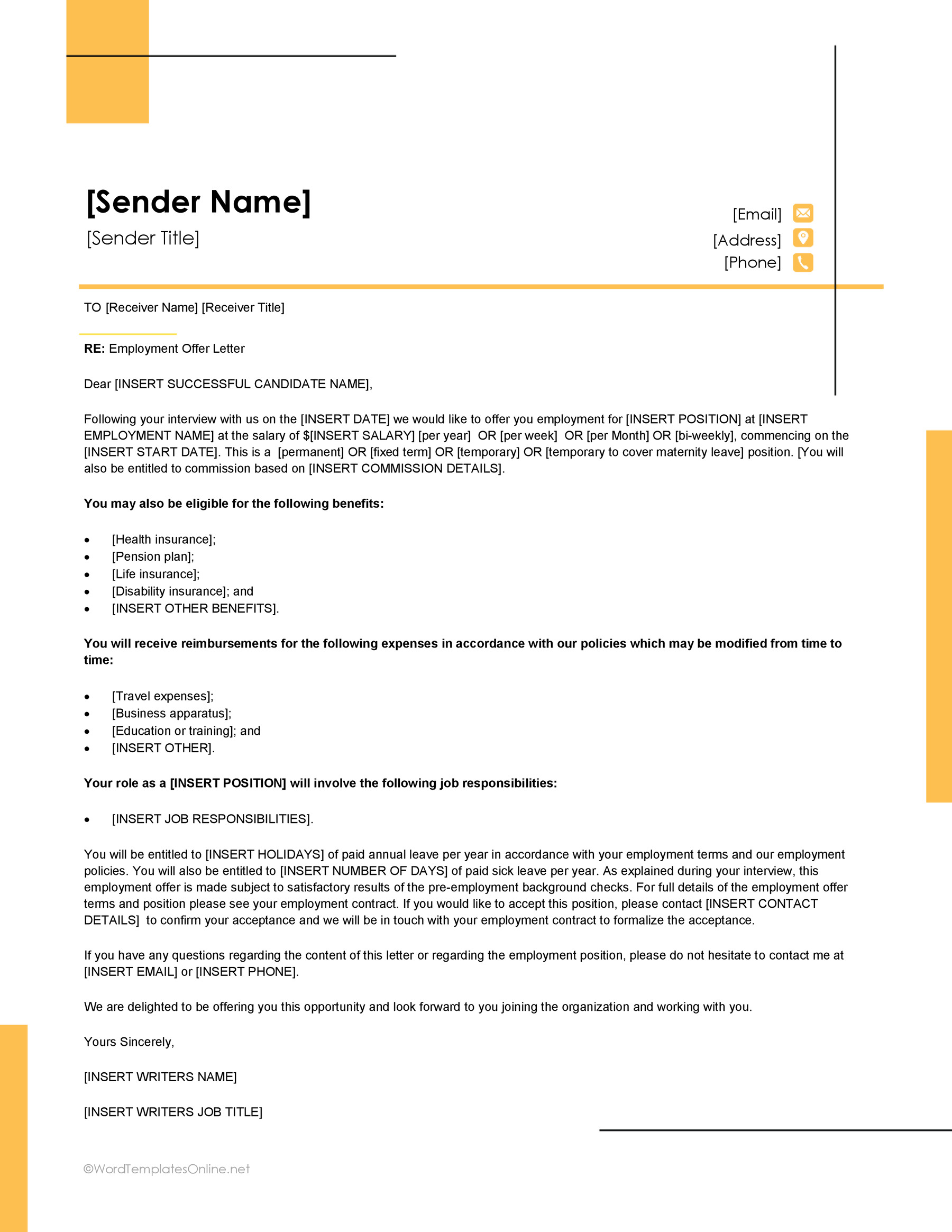 14 Employment Offer Letter Templates of Every Type