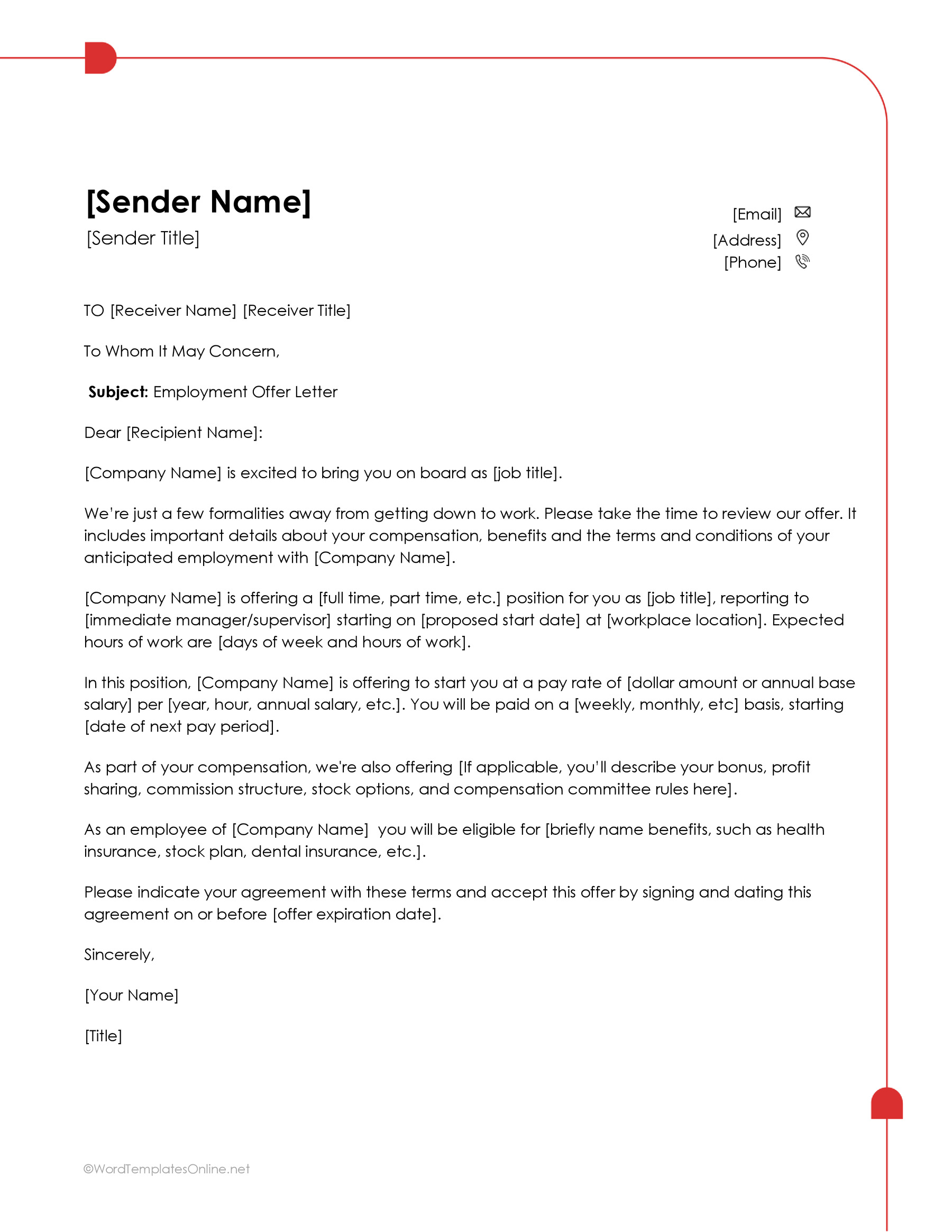 14 Employment Offer Letter Templates of Every Type