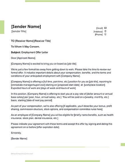 14 Employment Offer Letter Templates of Every Type