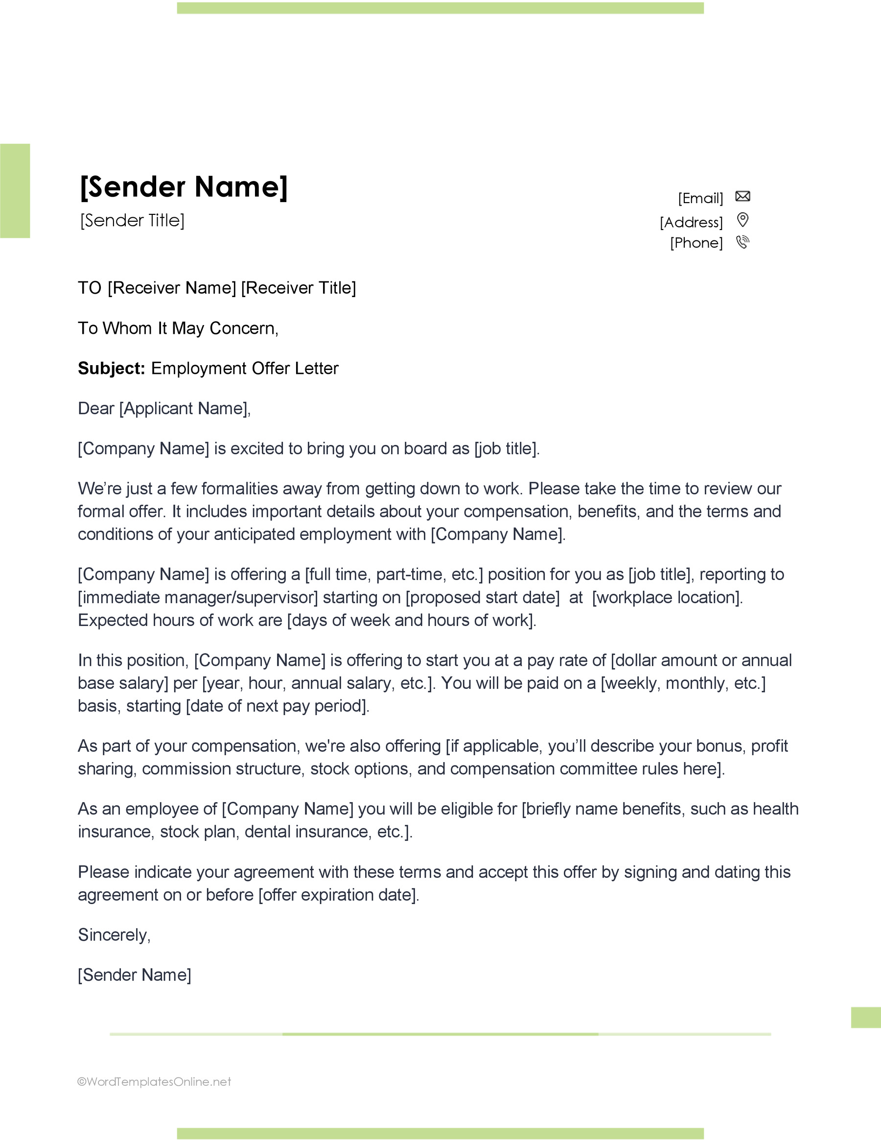 14 Employment Offer Letter Templates of Every Type