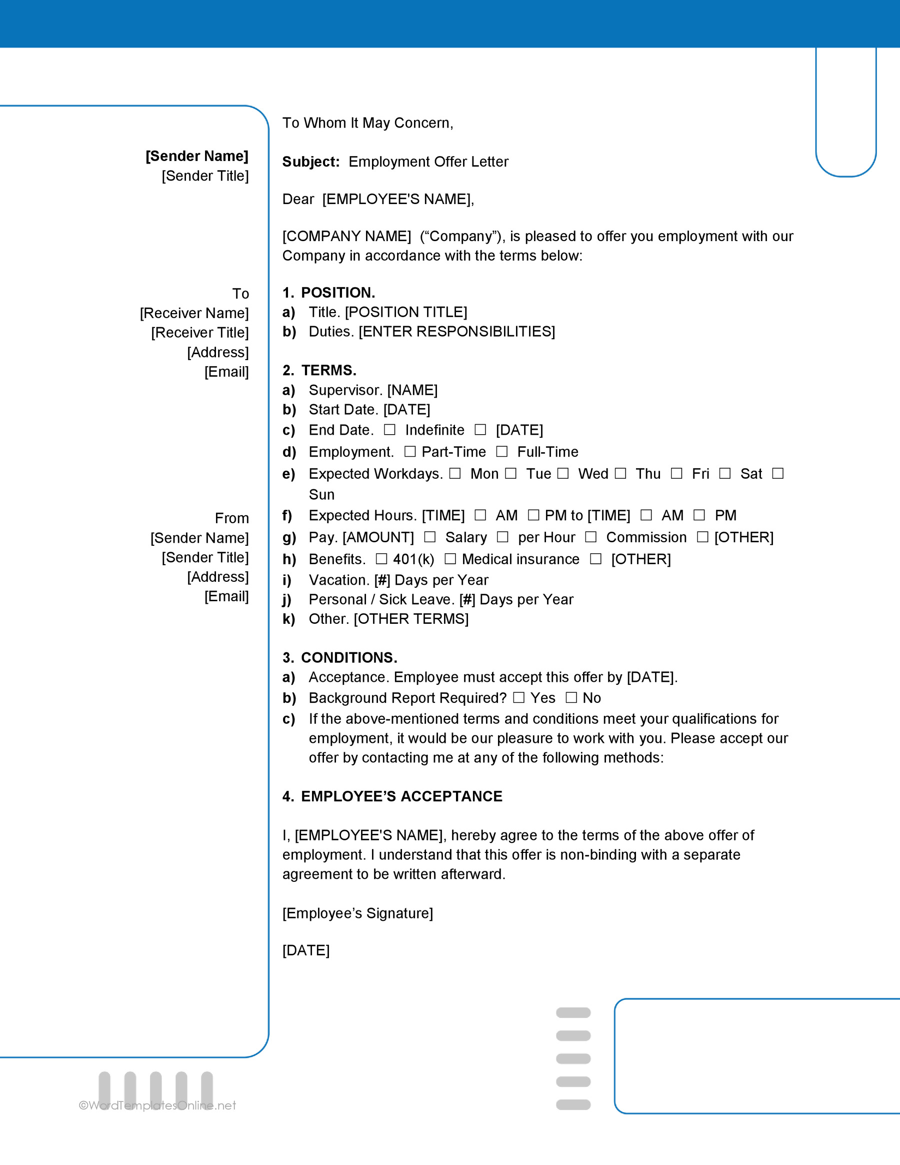 14 Employment Offer Letter Templates of Every Type
