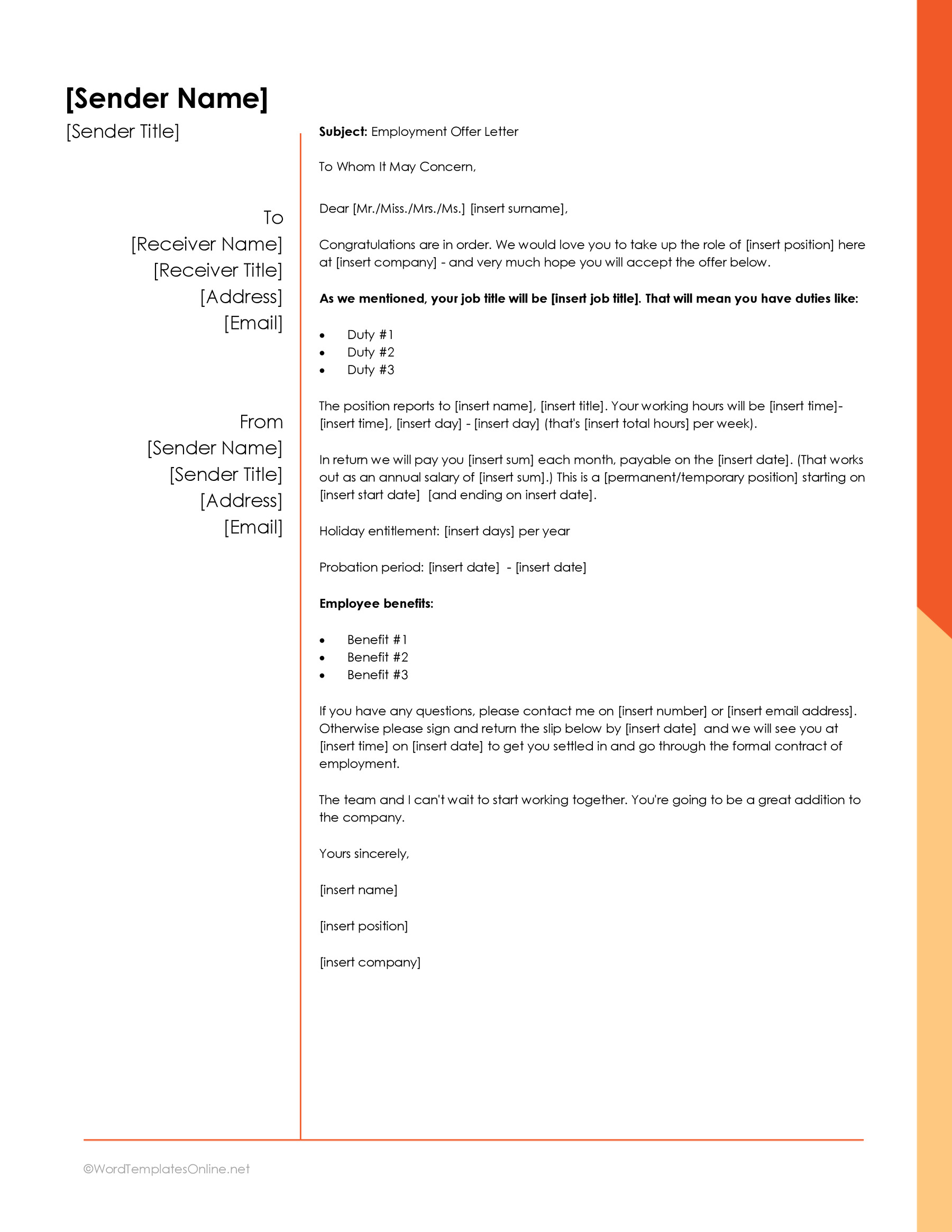 14 Employment Offer Letter Templates of Every Type