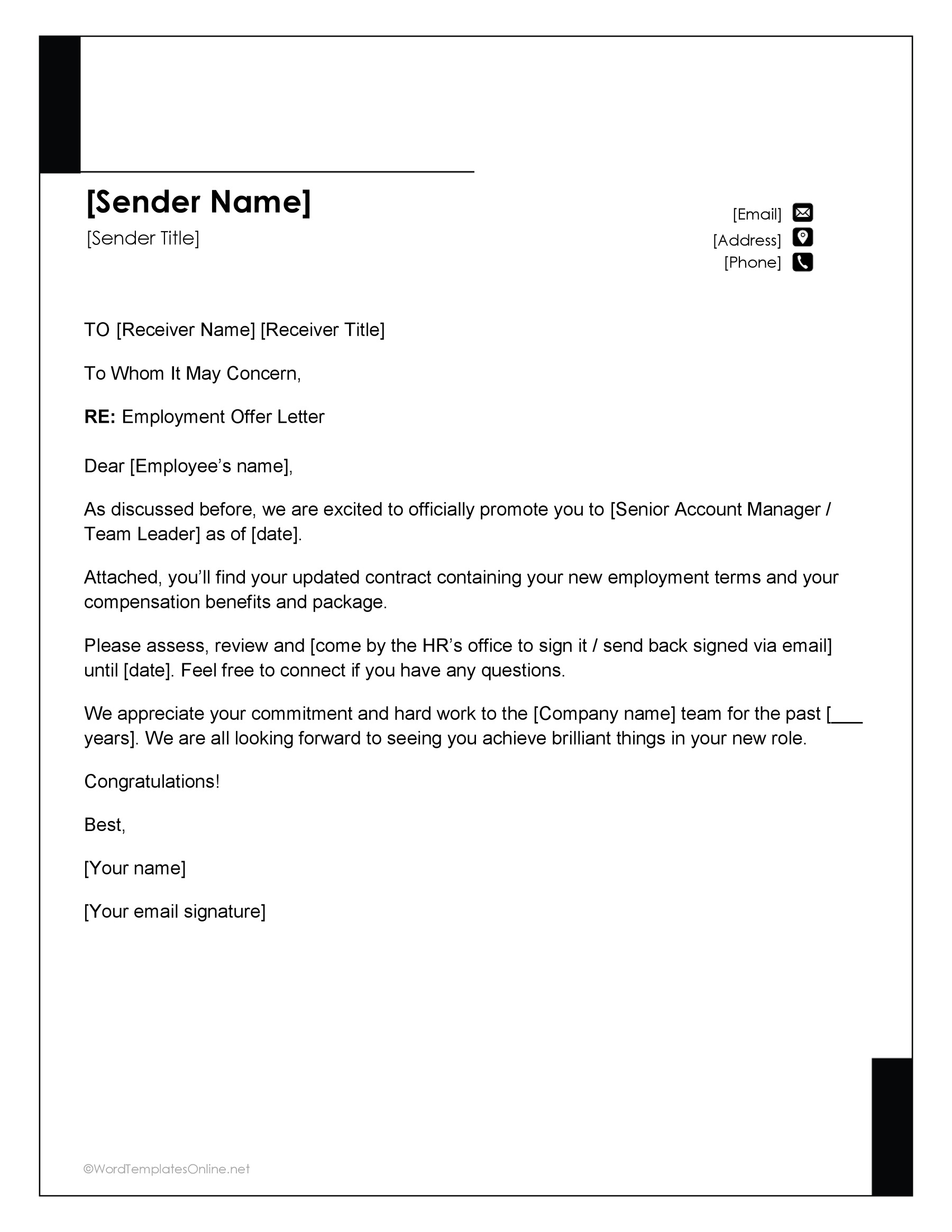 14 Employment Offer Letter Templates of Every Type