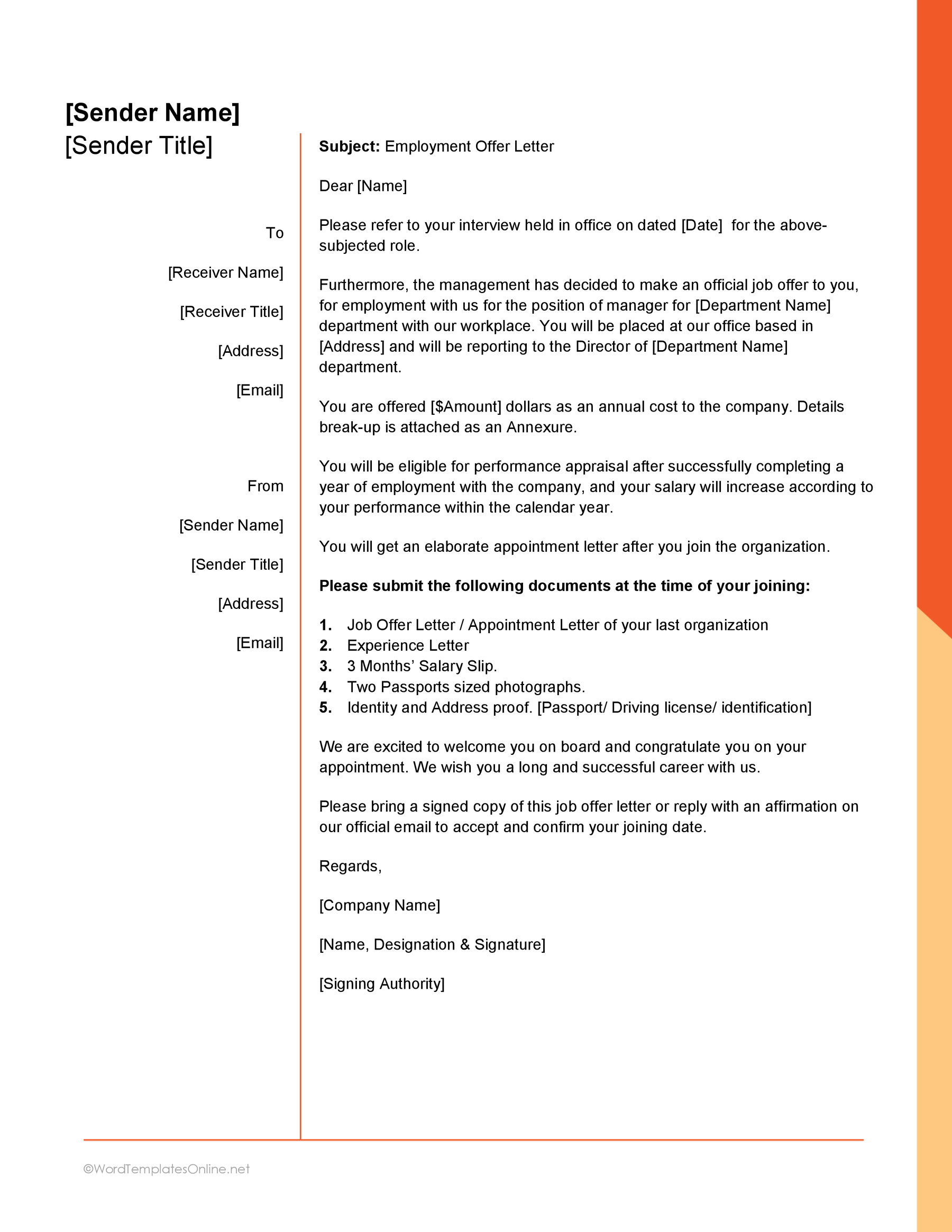 14 Employment Offer Letter Templates of Every Type