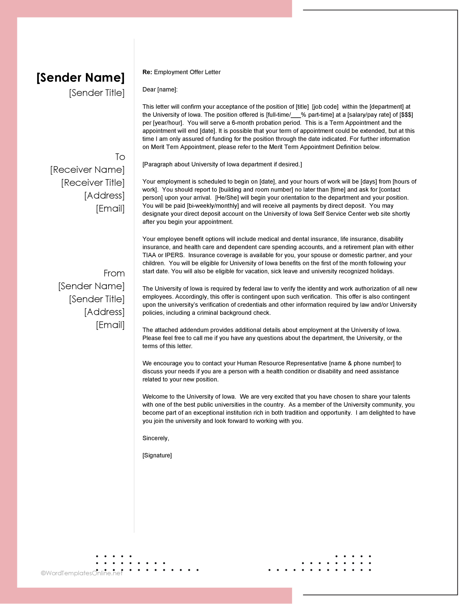 14 Employment Offer Letter Templates of Every Type