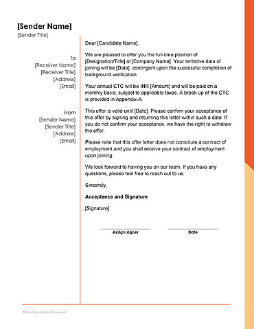 14 Employment Offer Letter Templates of Every Type