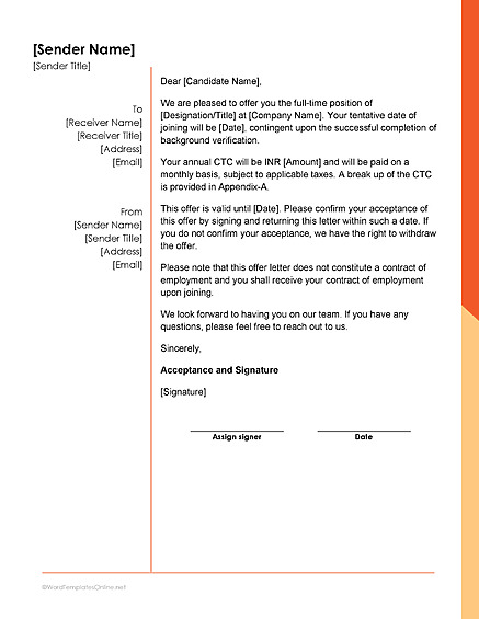 14 Employment Offer Letter Templates of Every Type