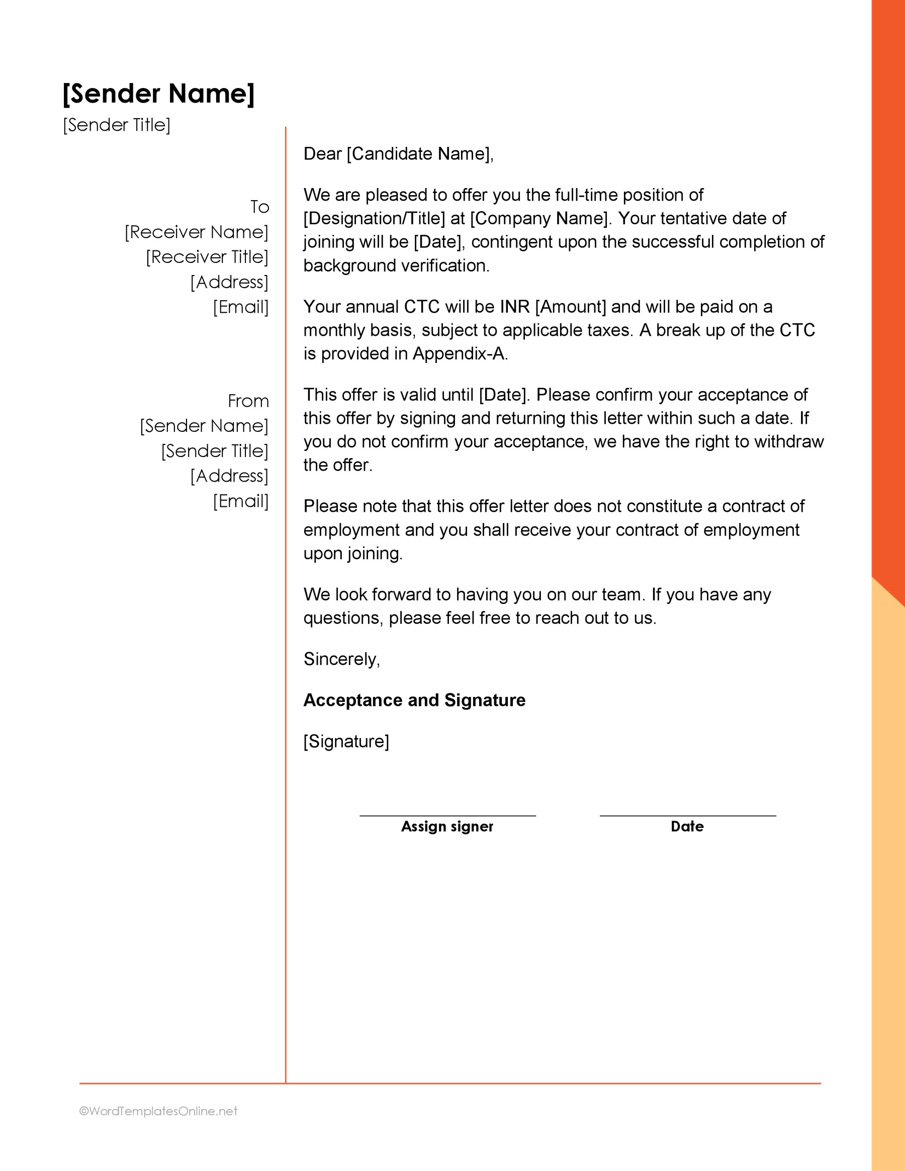 14 Employment Offer Letter Templates of Every Type