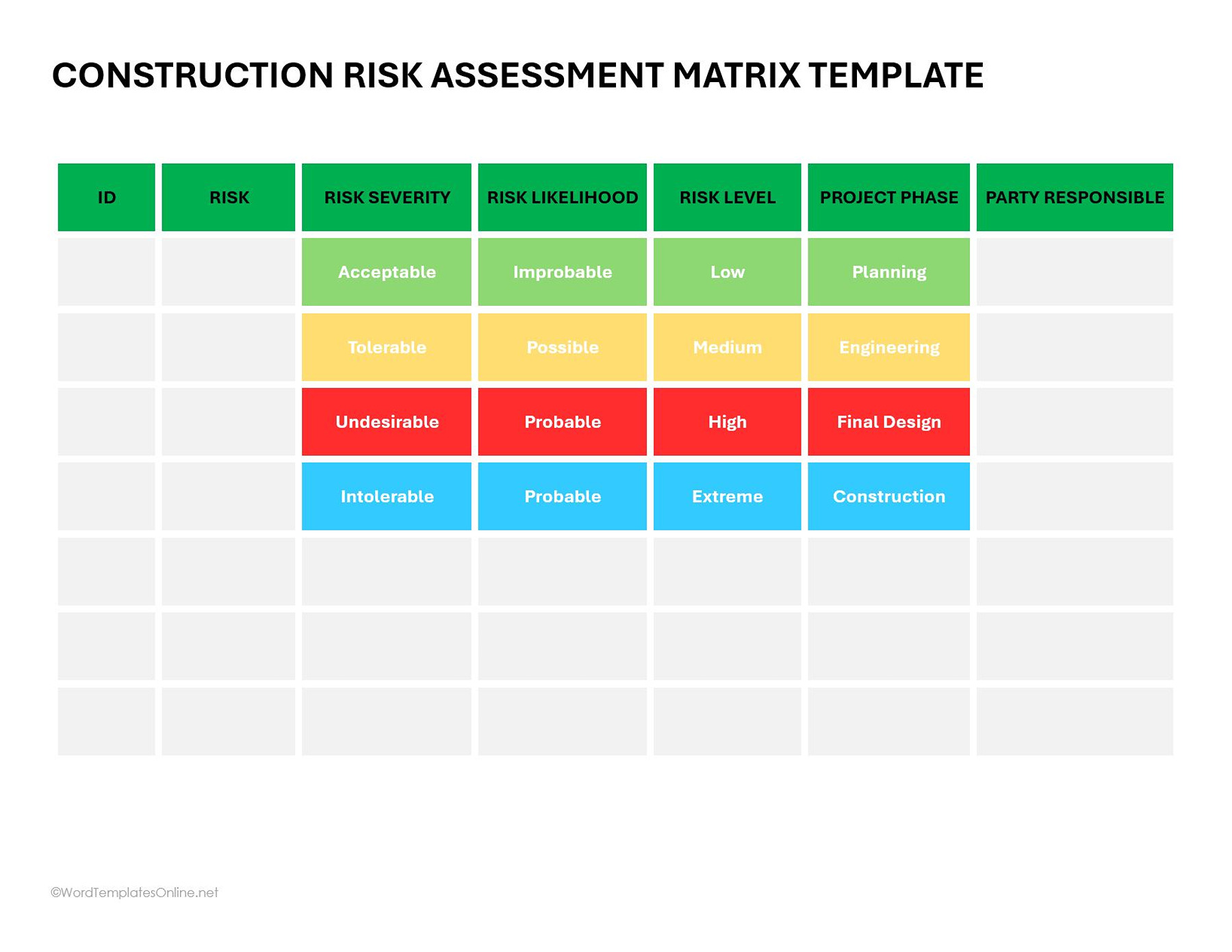 10 Free Risk Matrix Templates for Word