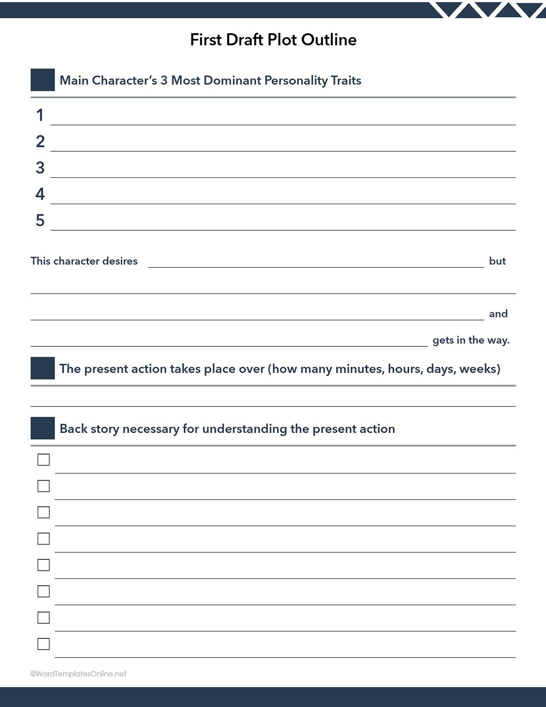 Free Story Outline Templates (Word - Google Docs)