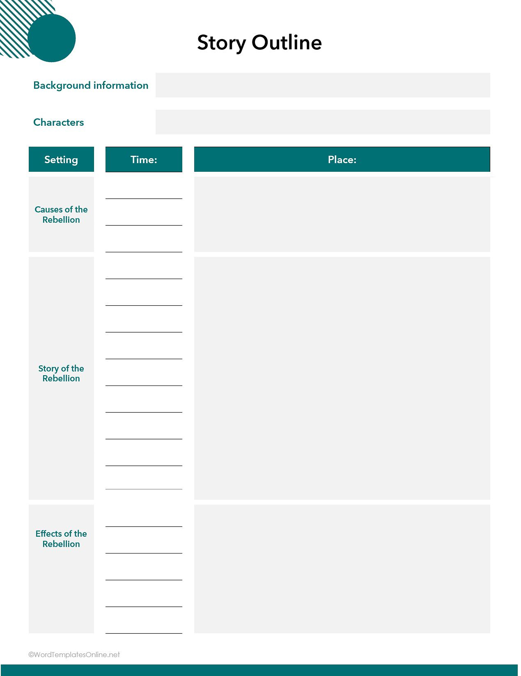 Free Story Outline Templates (Word - Google Docs)