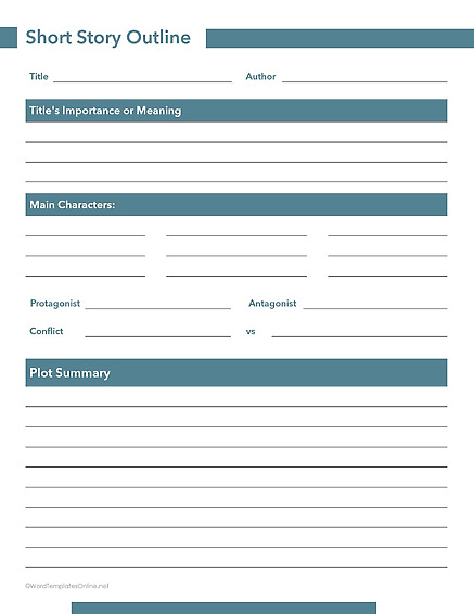 Free Story Outline Templates (Word - Google Docs)