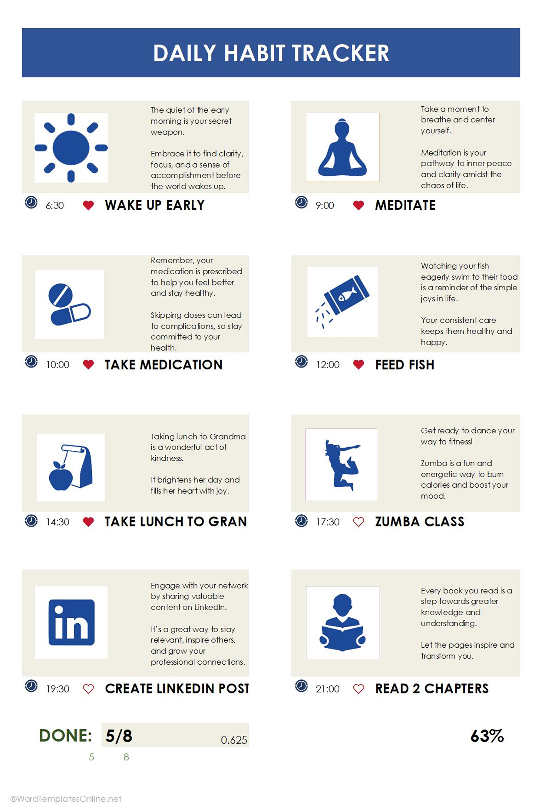 8 Free Habit Tracker Templates for Excel & Google Sheets