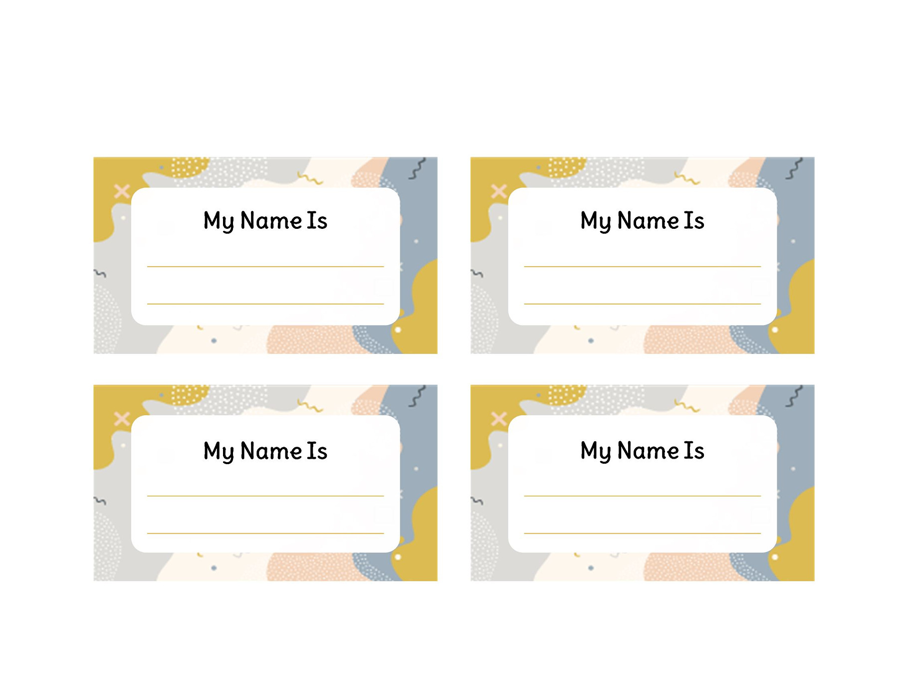 20 Free Name Tag Templates for Kids